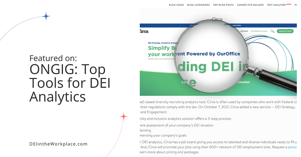 OurOffice Named 7 Top Tools for DEI Analytics - DEI in the Workplace